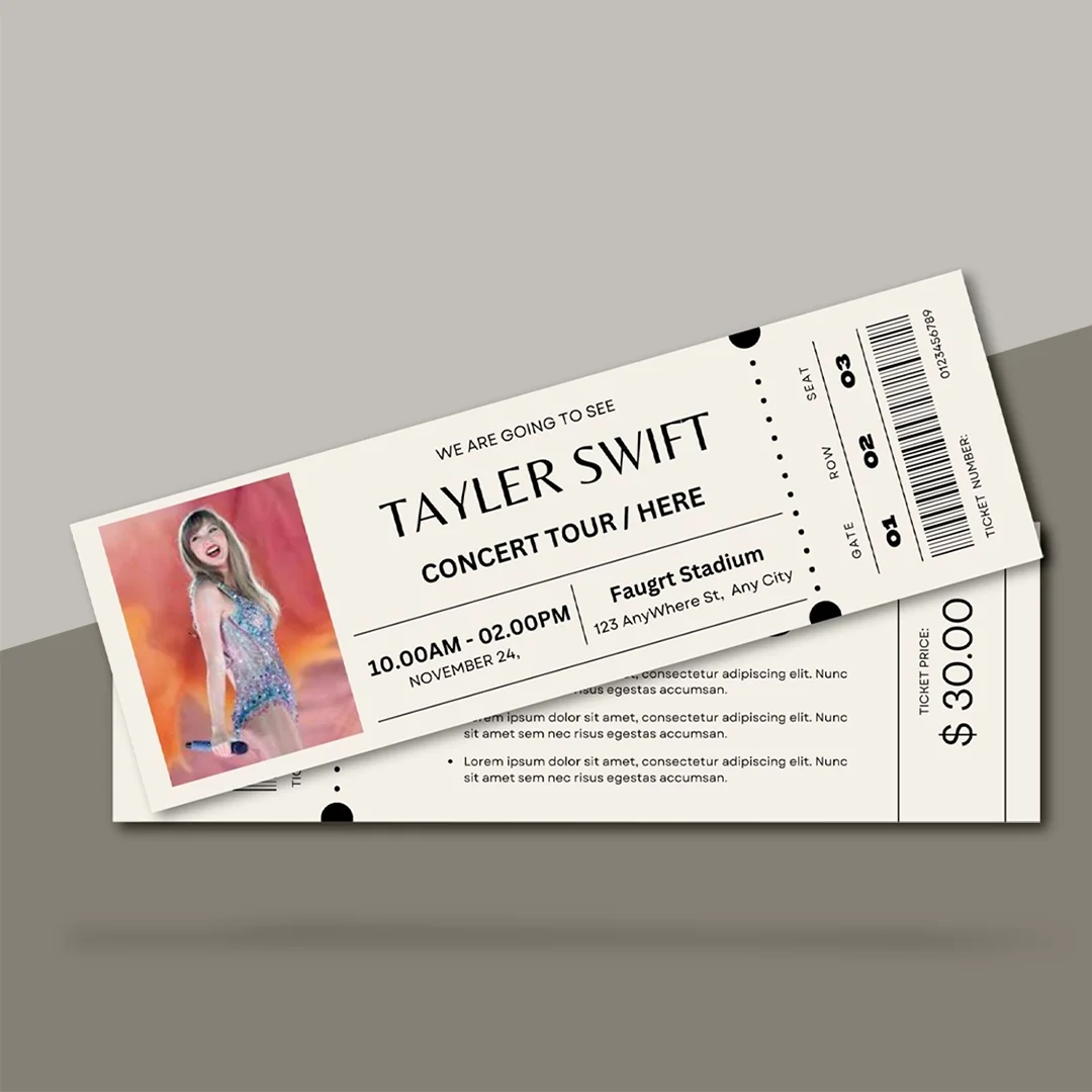 Concert Tickets Printing From The Product Boxes